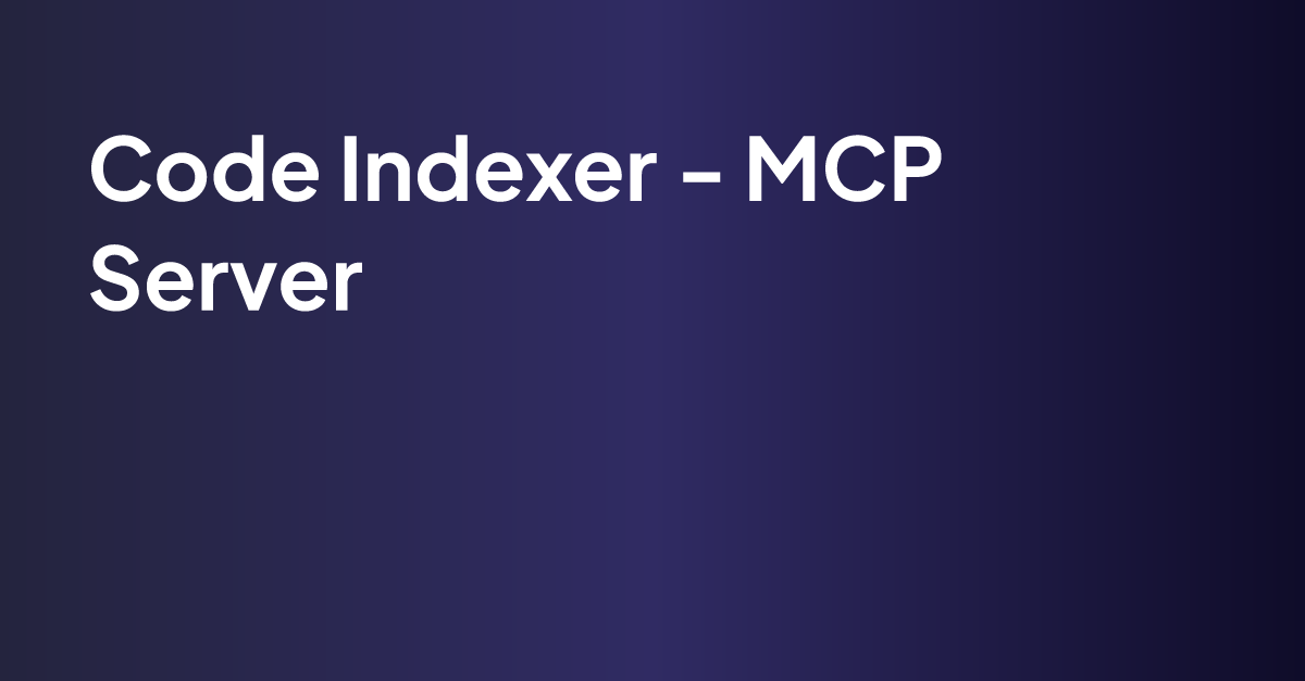 Code Indexer Mcp Server